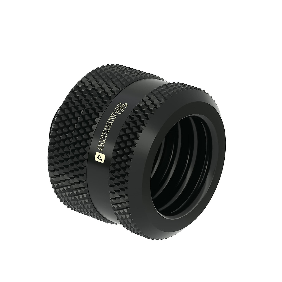 Barrow G1/4" to 16mm Hard Tubing Compression Fitting, Black, 4-pack