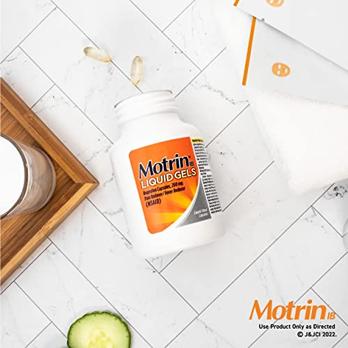 Motrin IB Liquid Gels, Ibuprofen 200 mg, Pain Reliever & Fever Reducer Minor Arthritis Pain, Muscular Aches, Headache, Menstrual Cramps & Backache, NSAID, 80 Ct