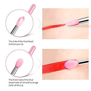 Silicone Lip Brushes 10pcs Makeup Lipstick Brush Wands Applicator Cosmetic Wands Fit Lip Mask Oil