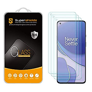 Supershieldz (3 Pack) Designed for OnePlus 9 / OnePlus 9 5G Tempered Glass Screen Protector, Anti Scratch, Bubble Free