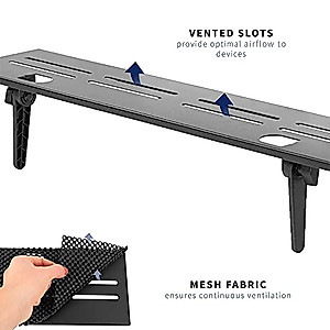 VIVO TV and Monitor Top Shelf Mounting Bracket with 24 inch Padded Platform and Rotary Clamp, Holds Small Speakers, Sound Bars, Streaming Devices, Home Decor, and More, Mount-SFTV3