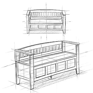 SIMPLIHOME Brooklyn SOLID WOOD 48 inch Wide Entryway Storage Bench with Safety Hinge, Multifunctional in Coffee Brown