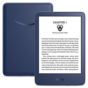 Like-New Kindle (2022 release) – The lightest and most compact Kindle, now with a 6” 300 ppi high-resolution display, and 2x the storage - Denim