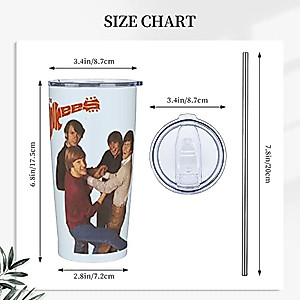 JTRU The Monkees Stainless steel insulation cup with straw cup lid double-layer vacuum insulation coffee cup can be placed in the car for office home