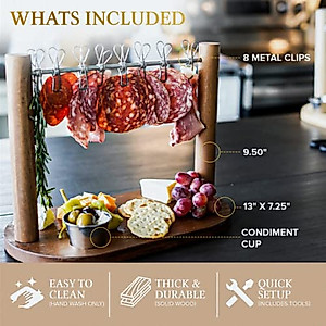 Bacon Serving Dishes for Entertaining - Pack of 1 Wooden Bacon Display for Men Who Have Everything or House Warming Gifts New Home - Unique Gifts for Dad