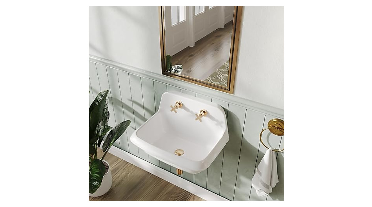 ELLAI 24" High Back Wall Mounted Kitchen Sink