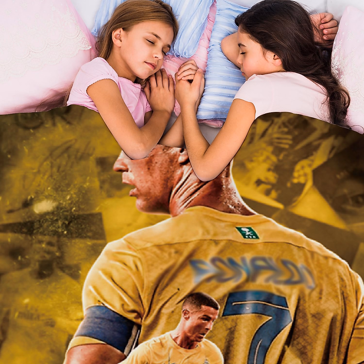 50''x60'' Flannel Football Player Blankets, Cozy Plush Throw Football Player Soft Blankets for Bedding Sofa and Travel Reserve air Conditioning Blanket Boys Girls Birthday Gifts