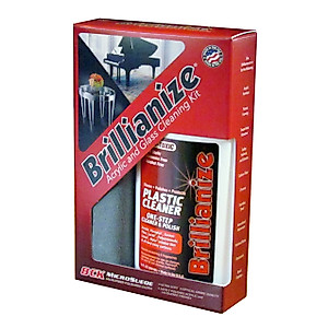 Brillianize Plastic and Glass Cleaning Kit with Microsuede Polishing Cloth