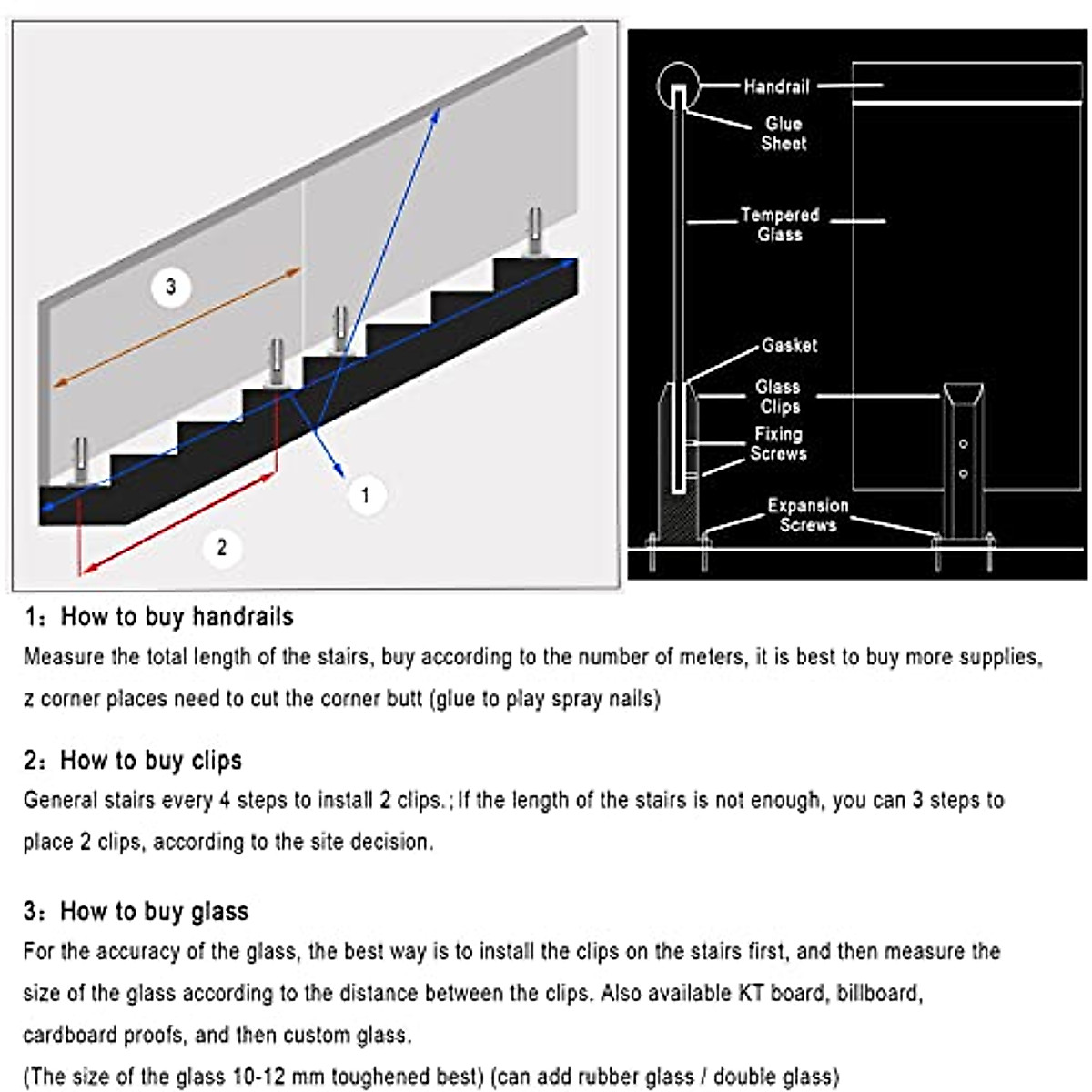 PHASFBJ 10pcs Stainless Steel Square Glass Clamp, Pool Fence Balustrade Post Clip, for Balcony Garden Deck, Balcony, Railings, Floor-Standing Heavy Duty Stainless Steel Stand,Silver