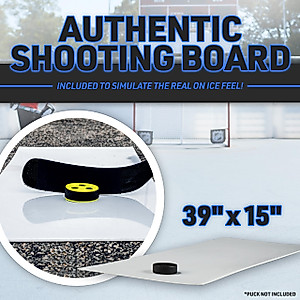 Franklin Sports NHL Street Hockey Goal - Quikset Official Size Regulation Steel Street + Roller Hockey Net Set with Shooting Board - 72" x 48"