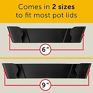 Pot Lid Organizer for Cabinet Door - Pan Lid Holder Cabinet Door - 6" & 9" Pot Lid Holder Wall Mount - Plastic Peel & Stick Cabinet Door Pan Lid Organizer - Lid Holder for Cabinet Door - 6 Pack