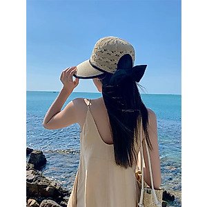 Wide Brim Beach Hats for Women Breathable Sun Hat Bucket Hat Sun Visors Fishing Cap for Travel Picnic Outdoor Summer 2024 Khaki