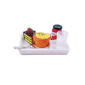 20Pcs Miniature Laptop Computer Tablet Toy Phone Pad and Hamburger Fries Cola Fast Food Cake Coffee Juice Fits Barbie Doll Accessories Scale Dollhouse Playsets Girl Mini Drink Food Party