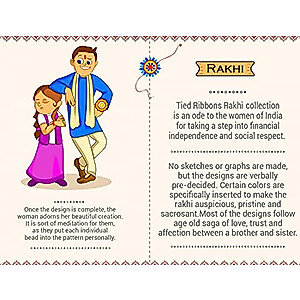 TIED RIBBONS Rakhi for Brother Set of 2 Rakhi Set | Greeting Card | Roli Chawal Packet - Raksha bandhan Rakhi Bracelet for Brother Rakhi for Bhaiya | Bro Rakhi Thread | Bhai Rakhi Gifts for Brother