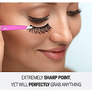 Slant Tweezers for Women and Men – Splinter, Ticks, Facial, Chin Hair, Brow and Ingrown Hair Removal Set – Sharp, Needle Nose, Stainless Steel, Surgical Precision Pluckers Majestic Bombay