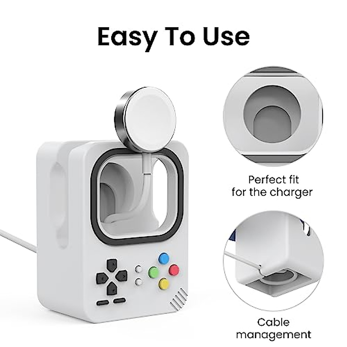 Yungluner Stand Charger Stand Durable Silicone Non-Slip Charging Dock Wireless Charger Station Accessory