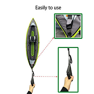 Dokoshia Kayak Stand Up Assist Strap Canoe Drag Handles Adjustable Boat Waterski Ropes SUP Pulling Cord Kayak Standing Aid Dragging Accessories for Kayaker 2 Pieces