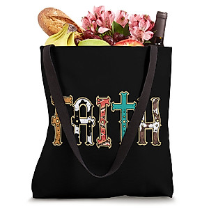 Faith Patterns God Jesus Religious Christian Men Women Kids Tote Bag