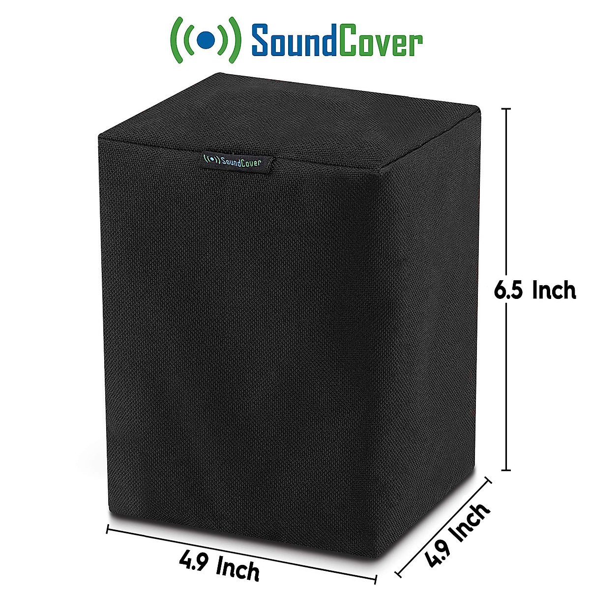 Single (1) Black Heavy Duty 600D Outdoor Sonos Speaker Cover - Dust, Water & UV Protection for your Sonos Play:1, Sonos One & Sonos One SL Speakers - Fits Wall Mounted Speakers