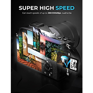 SABRENT Rocket v90 256GB SD UHS-II Memory Card R280MB/s W250MB/s (SD-TL90-256GB)