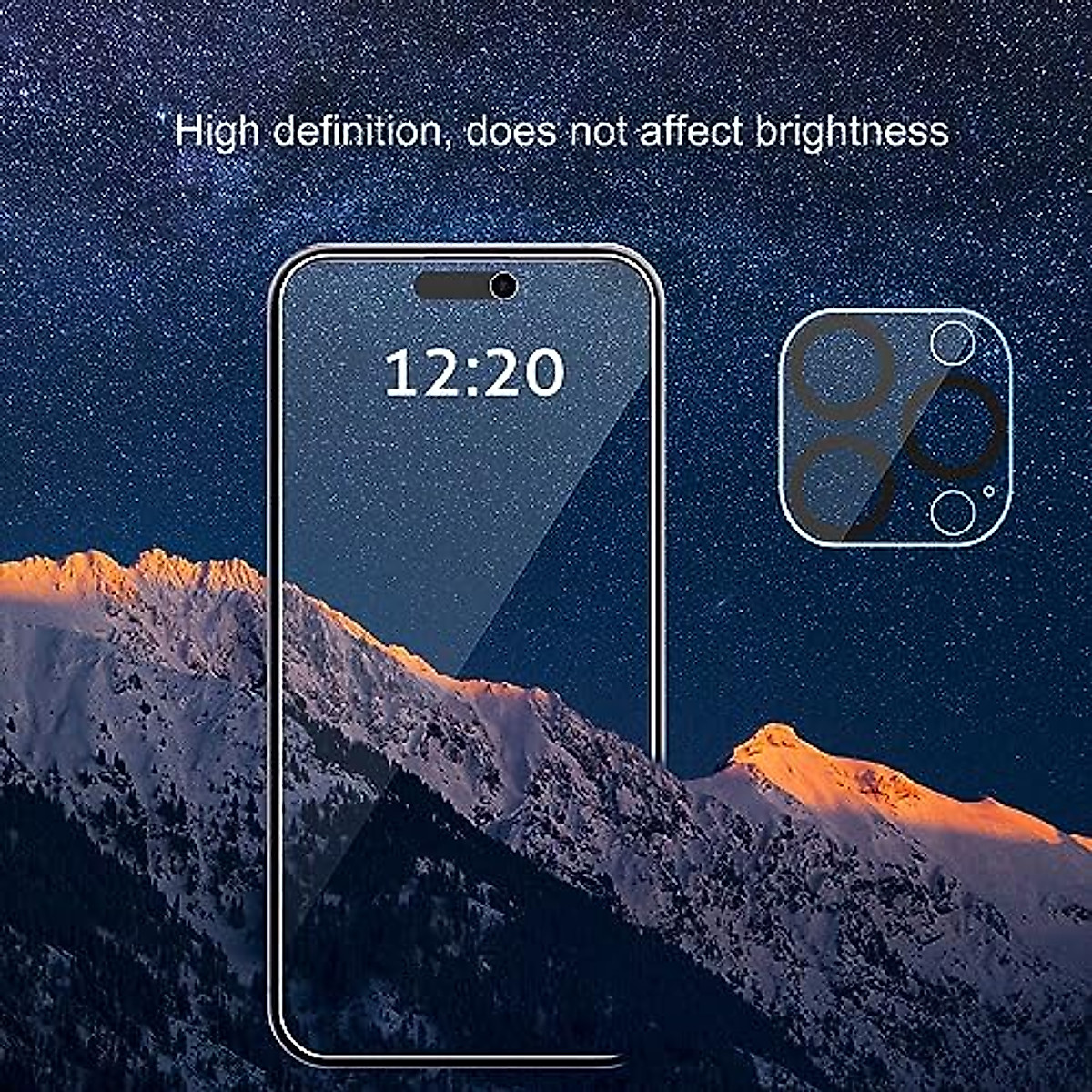 Ailun 3Pack Privacy Screen Protector for iPhone 15 Pro Max [6.7 inch]+3Pack Camera Lens Protector,Sensor Protection,Dynamic Island Compatible,Anti Spy Tempered Glass[9H Hardness]-HD[Black][6 Pack]