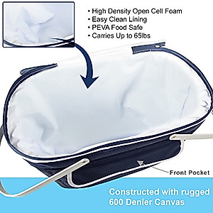 Picnic at Ascot Patented Insulated Folding Picnic Basket Cooler- Designed & Quality Approved in the USA