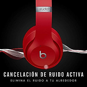 Beats Studio3 Wireless Noise Cancelling Over-Ear Headphones - Apple W1 Headphone Chip, Class 1 Bluetooth, 22 Hours of Listening Time, Built-in Microphone - Red