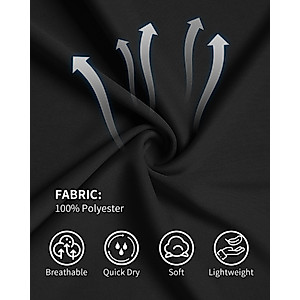 QBK 2T to Youth Neon Shirt Kids UPF 50+ Dry Fit Athletic Short Sleeve T Shirts for Boys and Girls (Black M)