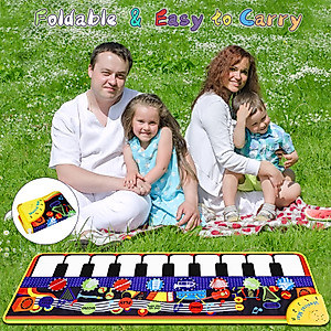 Musical Piano Mat for Toddlers - 28 Music Sounds Floor Piano Keyboard Dance Playmat - Toy & Gift for Kids 1-5 Years Old Boys Girls