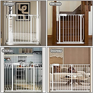 Fairy Baby Extra Wide Baby Gates 57.5-62 Inch, Auto Close Child Safety Gates for Stairs Banister Doorways Hallway Stairway,Indoor Safety Child Gates for Kids or Pets