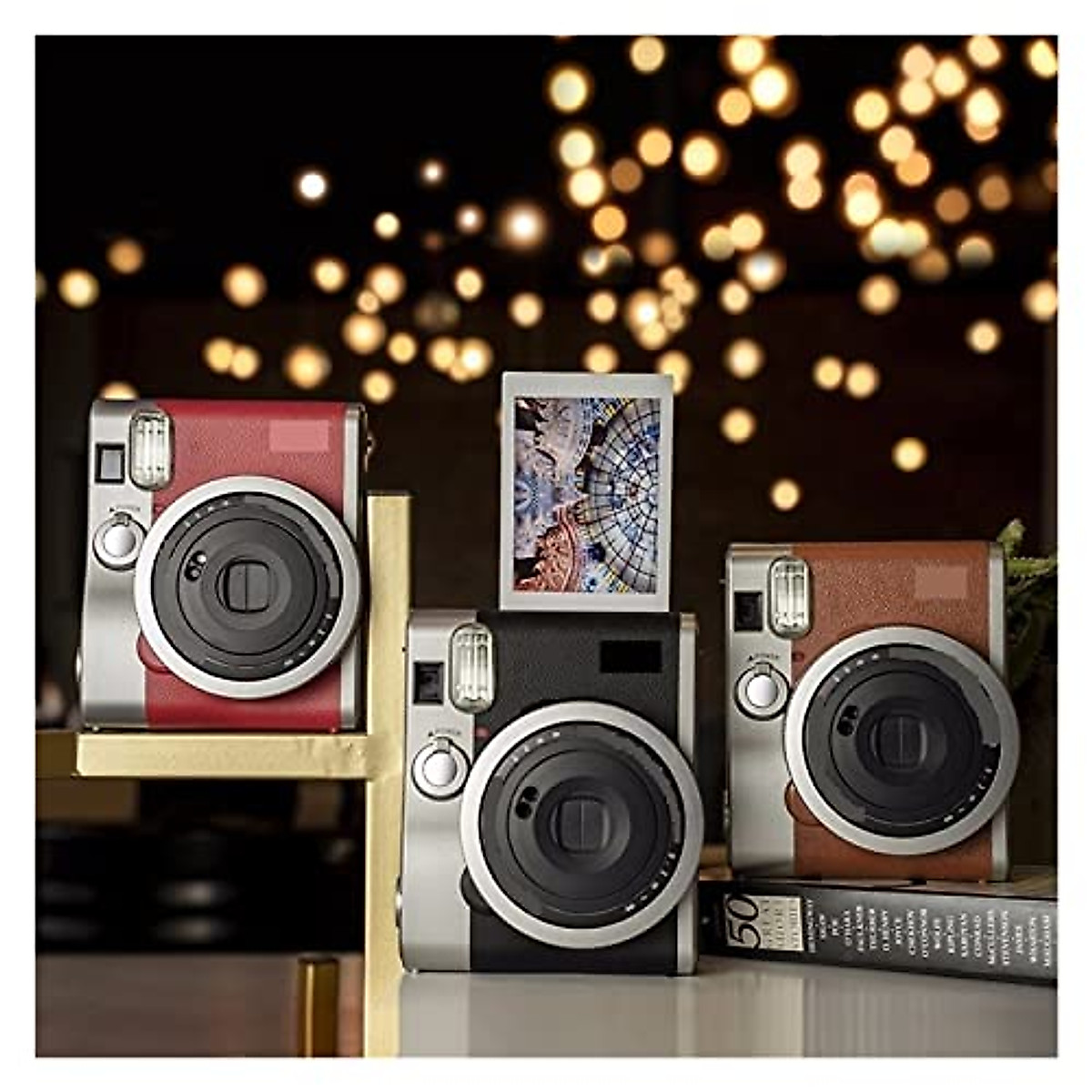 Digital Camera Mini 90 Neo Classic Camera Instant Cameras Black/Brown Digital Camera Photography (Size : Camera, Color : B)