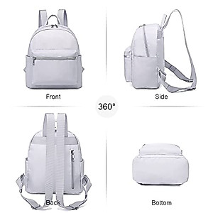 LOVEVOOK Mini Backpack Purse Small Cute Fashion Light Grey Backpack for Women Wear-resistant