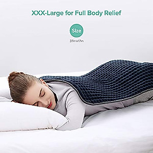 Heating Pad for Back Pain Relief, 17" X 33" XXX-Large Heating Pads for Cramps, Neck and Shoulder,Electric Heating Pad XL with 6 Fast Heating Settings,Moist Dry Heat Options,Auto-Off,Machine Washable