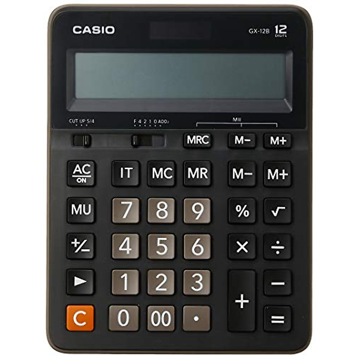 Casio GX12B-BK Large Display 12 Digit Basic Desk Calculator