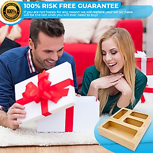 VerveMade Bamboo ziplock bag storage organizer - Premium kitchen drawer organizer- wooden baggie holder with larger quart size - Compatible with Gallon, quart, sandwich, and snack baggies.