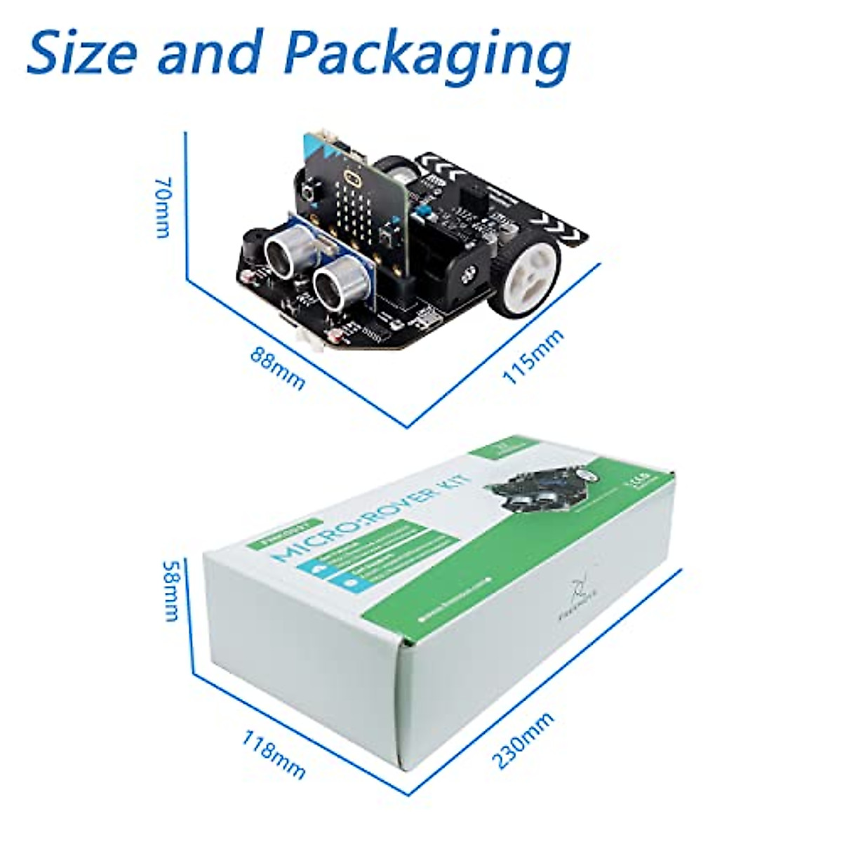 FREENOVE Micro:Rover Kit for BBC Micro:bit (V2 Included), Obstacle ...