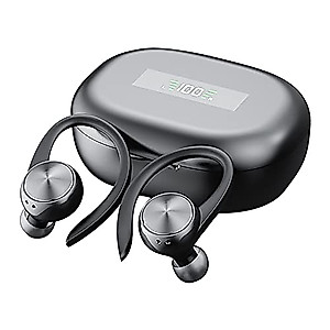 Wireless Earbuds, Wireless Bluetooth Sport Earbuds, Running Wireless Earbuds with 6 Hours Playt-IME, Digital Led Display Over-Ear Earphones with Earhook