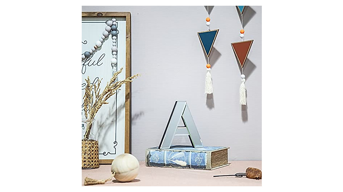 Decorative 7-inch Mirrored Glass Letter 'A' for Home & Office