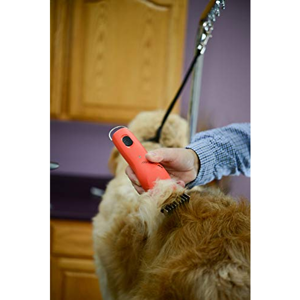 WAHL Professional Animal Stainless Steel Attachment Guide Comb Detachable Blade Pet Clippers #0 5/8” #3375-100, Stainless Steel, Black, and Yellow