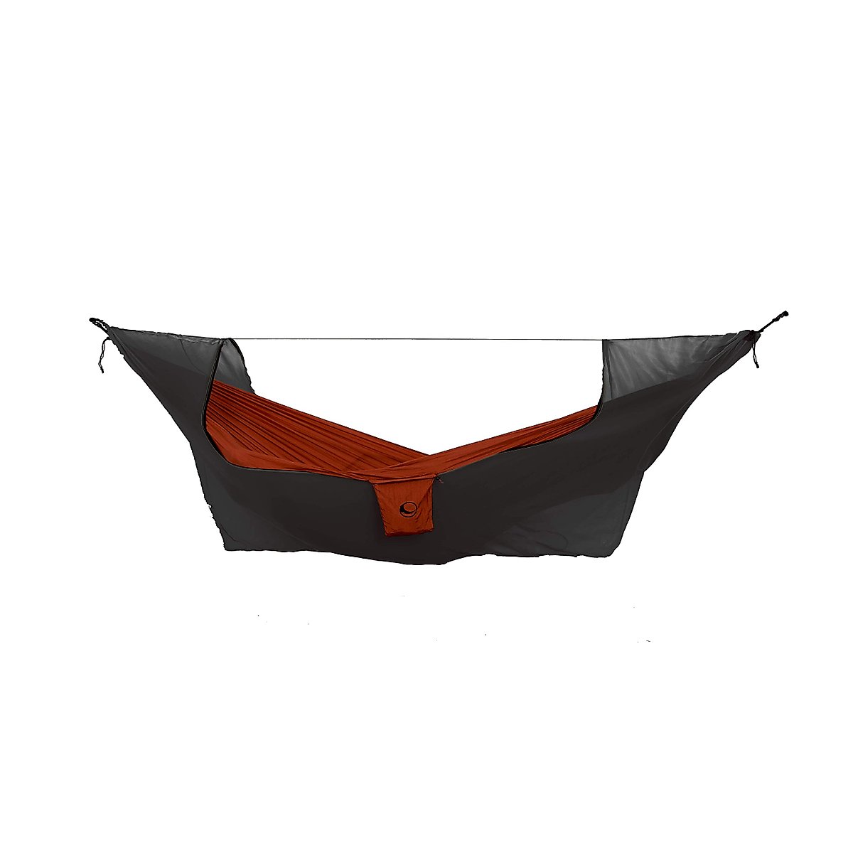Ticket to the Moon 360° Convertible Mosquito and Bug Hammock Net - Fair Trade & Handmade All-Round Protection from Bugs and Insects - Double Circular Zipper Opens Ceiling for Extra Comfort - Black