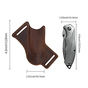 Knife Sheath,Horizontal Carry Knife For Belt,Leatherman Pocket Knife Sheath,Compact Draw Knife Holster Fit For Folding Knife Tool Sheath Edc Organizer