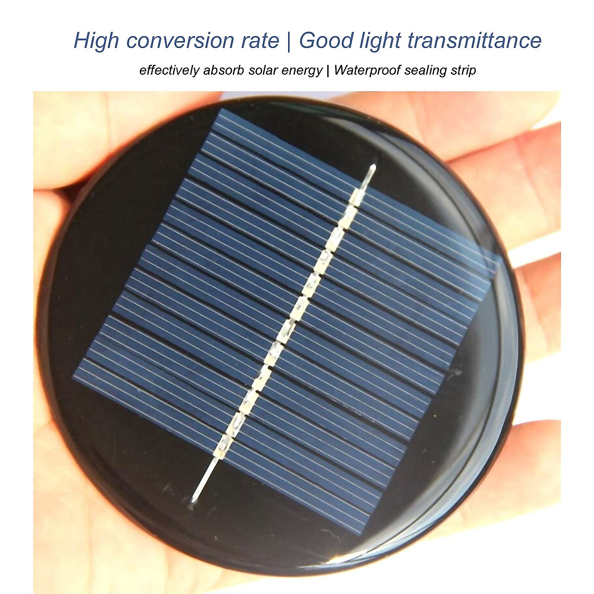 6V Solar Panel Waterproof Circular Solar Panel for Home Outdoor Use