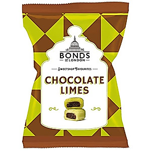 Original Bonds London Chocolate Limes Bag Lime Flavored Boiled Sweets With A Chocolate Centre Imported From The UK England A Classic Sweetshop Favorite British Candy