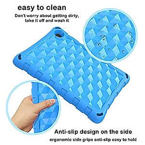 Fire 7 Tablet Case for Kids (only Compatible 12th Gen, 2022 Release), OQDDQO 2022 New Kindle Fire 7 Case, Extra Thick Protective Layer Double-Layer Shockproof in Four Corners (Blue)