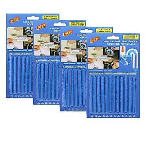 Drain Sticks,Sink Sticks Drain Cleaner Deodorizer Sticks Drainstix for Preventing Future Clogs Eliminating Odor (Not Unclog Badly Clogged Drain),4 Pack