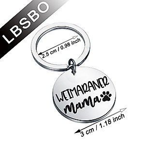 Weimaraner Dog Mom Gift Weimaraner Mama Keychain Weimaraner Lover Weimaraner Dog Owner Gift for Her (Weimaraner Mama K)
