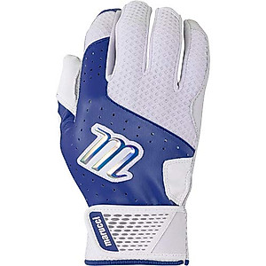 Marucci Youth Crest Baseball/Fastpitch Batting Gloves, Navy Blue, Youth Large