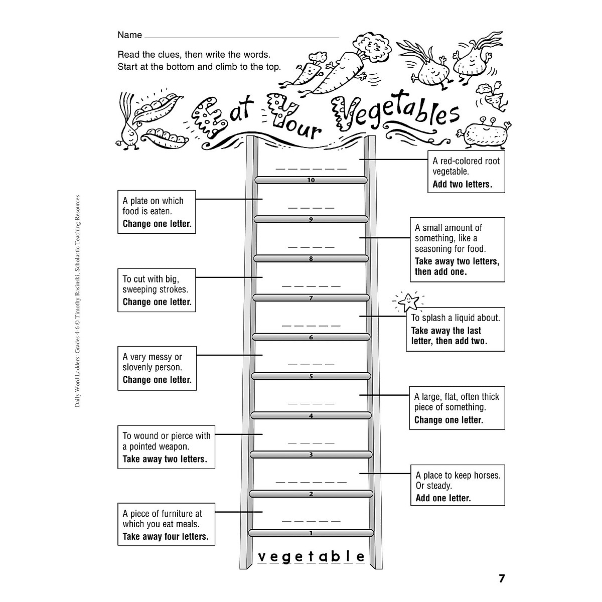 Daily Word Ladders: Grades 4-6: 100 Reproducible Word Study Lessons That Help Kids Boost Reading, Vocabulary, Spelling & Phonics Skills--Independently (Daily Word Ladders)