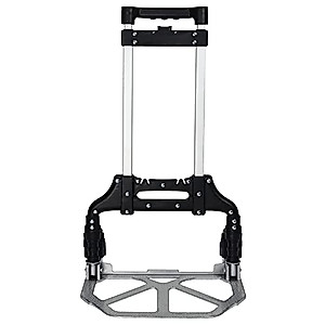 TargetEvo Folding Hand Truck, Aluminum Dolly Cart with Wheels, 170 lbs Capacity Luggage Cart with Rope & Hook for Indoor Outdoor Moving Travel