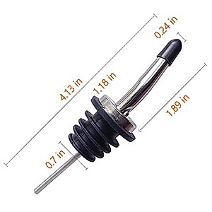 2 Pcs Oil Spout Liquor Pourers Bottle Spout Speed Pourer Olive Oil and Vinegar Stopper Spout for About 3/4" Bottle Mouth, with Dust Caps